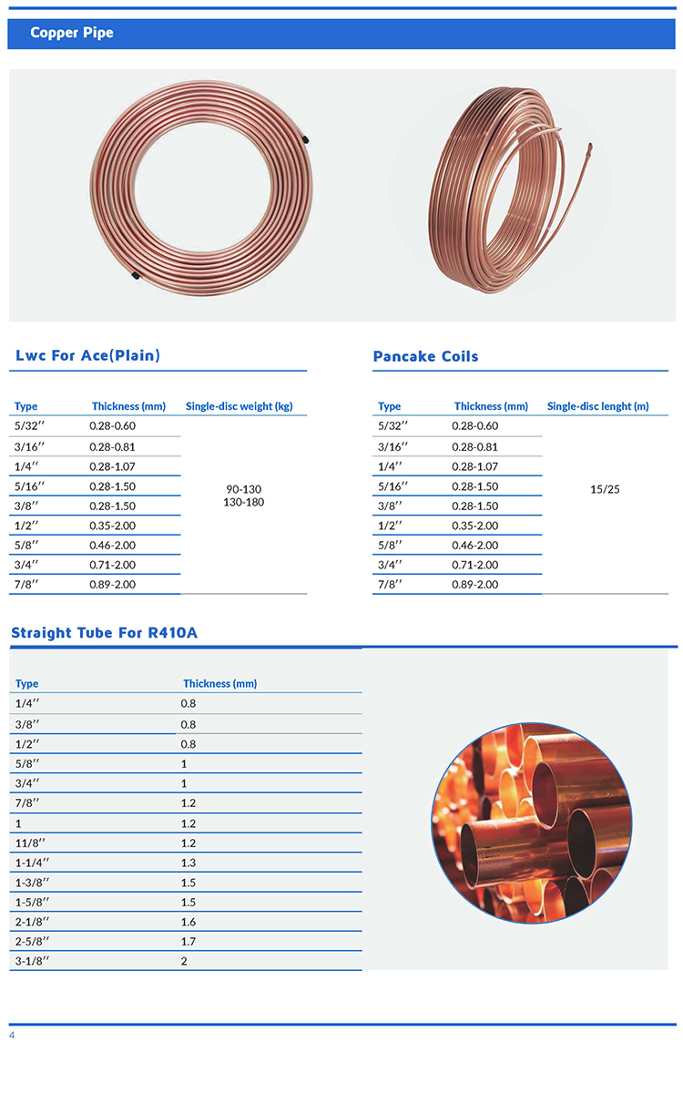 High Quality Pair Coils Air conditioner pancake coil Ac Pe Insulated Copper Tube copper pipe ...